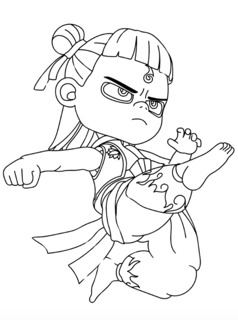 Tranh tô màu Na Tra Ma Đồng Giáng Thế - Bộ sưu tập đặc biệt cho bé